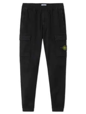 Stone Island Drawstring Waist Cargo Pants - Nero