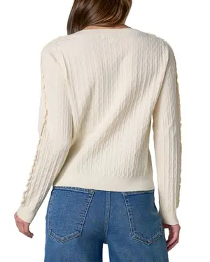 LIVERPOOL Textured Ruffled Cardigan