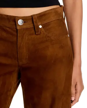 Rag & Bone Saige Suede Wide Leg Jeans