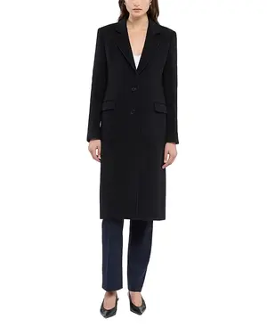 Another Tomorrow Tailored Coat - Black