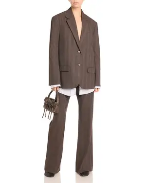 Acne Studios Mixed Media Single-breasted Blazer