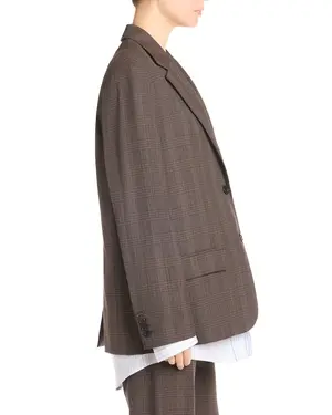 Acne Studios Mixed Media Single-breasted Blazer