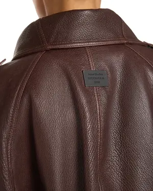 Acne Studios Cropped Leather Trench Coat