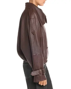 Acne Studios Cropped Leather Trench Coat