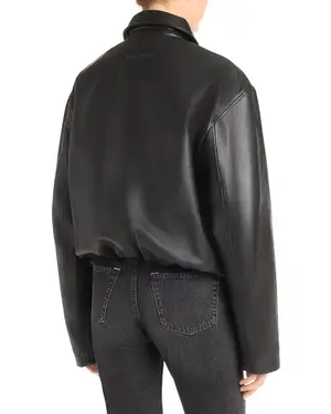 Acne Studios Cropped Leather Jacket