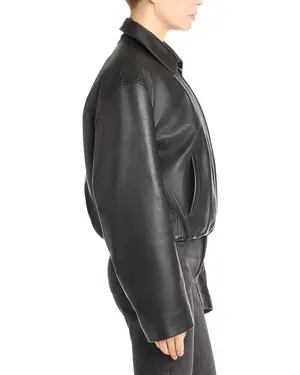 Acne Studios Cropped Leather Jacket