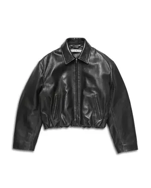 Acne Studios Cropped Leather Jacket