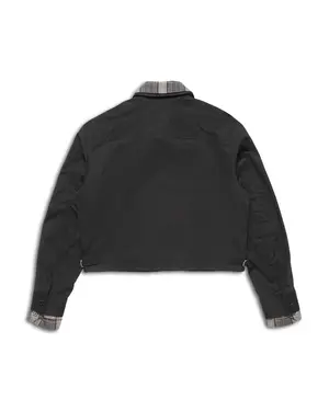 Acne Studios Check Trim Cotton Jacket