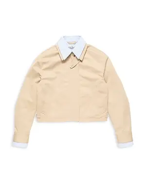 Acne Studios Layered Cotton Jacket - Pale Beige