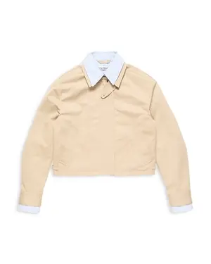 Acne Studios Layered Cotton Jacket - Pale Beige