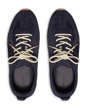 Tory Burch Suede Lace-up Sneakers - New Navy