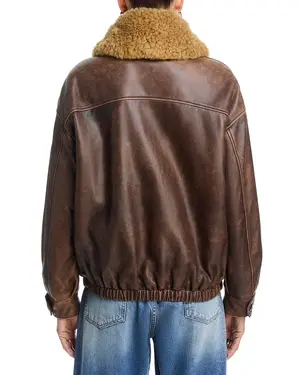 R13 Leather Bomber Jacket