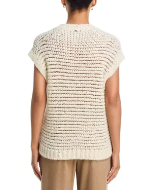 Herno Sleeveless Alpaca Blend Sequin Sweater