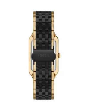 Fossil Raquel Watch Rectangular Stainless Steel Two-tone Link Bracelet