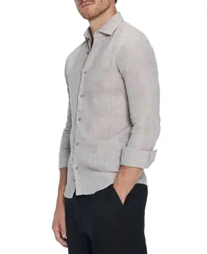 MOEVA James Linen Shirt - Grey