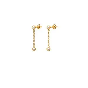 LILY FLO JEWELLERY Pearl Drop Earrings - Gold