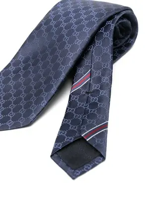 Gucci Double G Pattern Neck Tie