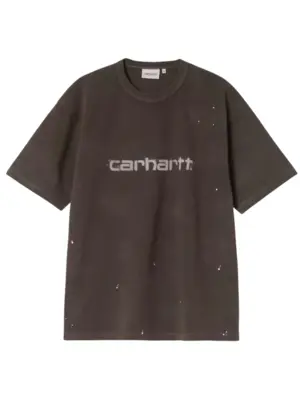 Carhartt Work In Progress Logo Cotton T-shirt - Brown