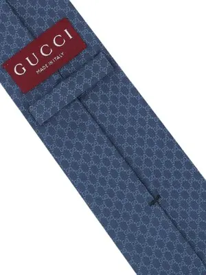Gucci Gg Jacquard Silk Neck Tie