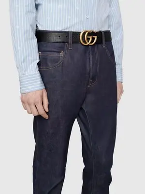 Gucci Reversible Gg Leather Belt