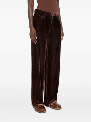 PIERRE-LOUIS MASCIA Velvet Wide-leg Trousers