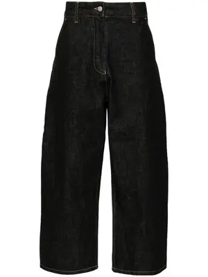 Studio Nicholson Cropped Denim Jeans - Black