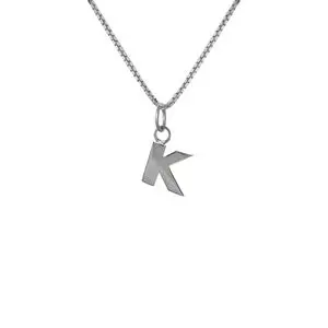 EDGE ONLY Sterling Letter "k" Initial Pendant Necklace - Silver
