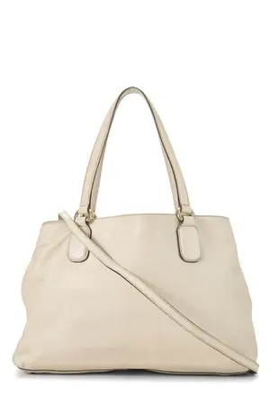 Gucci Cream Leather Soho Working Tote