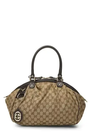 Gucci Original Gg Sukey Boston Handbag - Beige