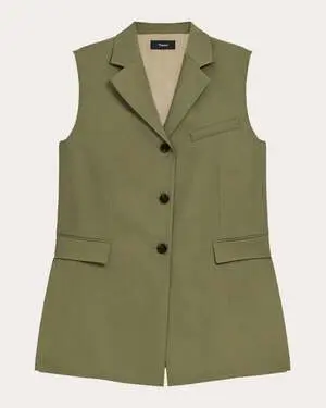 Theory Washed Twill Vented Vest