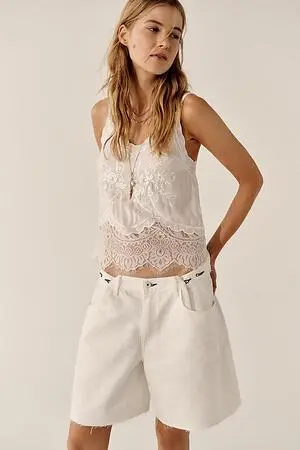ASKK NY Pony Cotton Wide-leg Shorts
