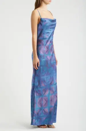 Lulus Bronte Cowl Neck Maxi Dress