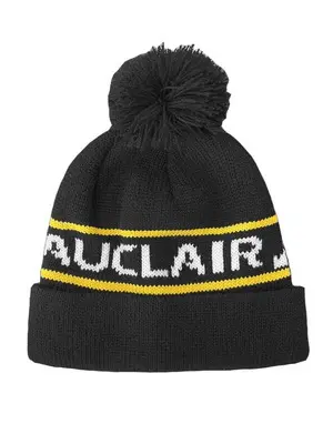 AUCLAIR Acrylic Pompom Beanie - Black/yellow