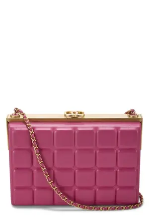 Chanel Lambskin Leather Chocolate Bar Clutch