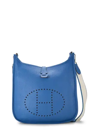 Hermès Clemence Evelyne Iii Amazone Shoulder Bag - Blue