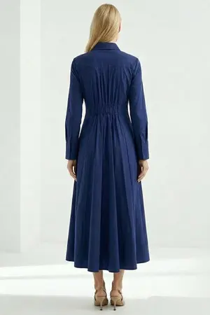 EXQUISE Fanetta Fitted Midi Shirt Dress