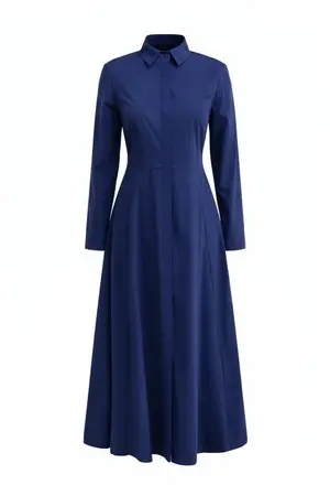 EXQUISE Fanetta Fitted Midi Shirt Dress