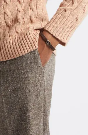 Valentino Garavani Vlogo Suede Bracelet