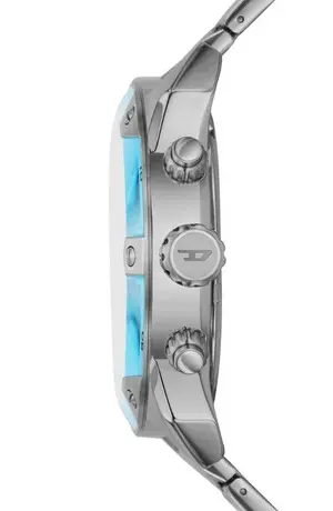 DIESEL® Spiked Blue Chronograph Bracelet Watch
