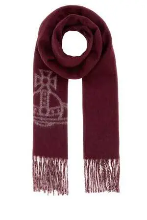 VIVIENNE WESTWOOD Burgundy Wool Scarf - Red