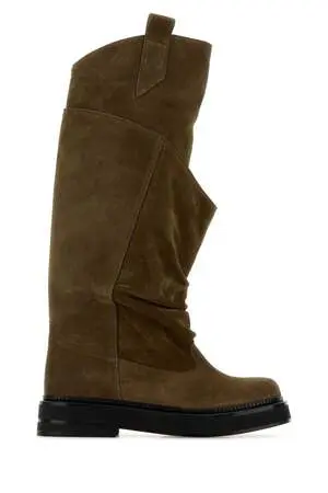 Attico Mud Suede Passeggiata Boots - Brown