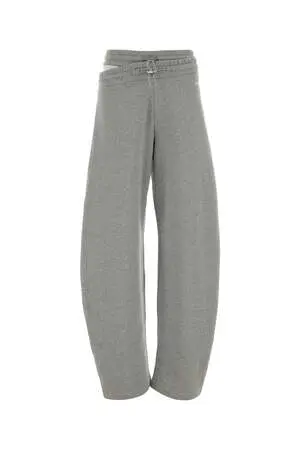 Attico Melange Grey Cotton Joggers - Gray