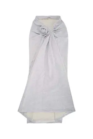 Magda Butrym MAGDA BUTRYM Grey Cotton Skirt Multicolor