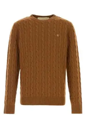 Valentino Garavani Camel Cashmere Sweater - Brown