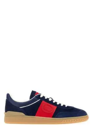Valentino Garavani Navy Suede Sneakers - Blue
