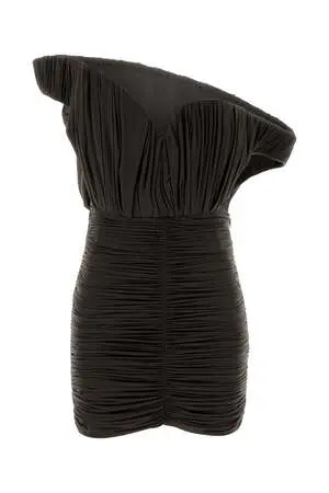 Magda Butrym Mud Jersey Mini Dress - Brown