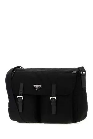 Prada Canvas Travel Bag With Silver Tone Hardware
