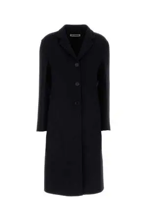 JIL SANDER Cashmere Blend Coat - Black