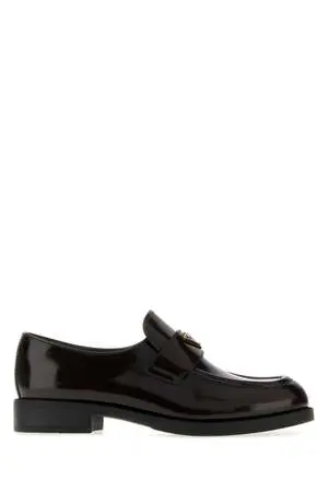 Prada Leather Loafers - Brown
