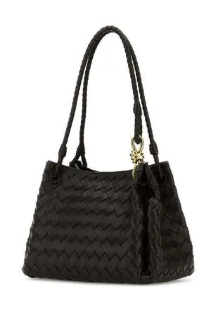 Bottega Veneta Dark Leather Parachute Handbag - Brown
